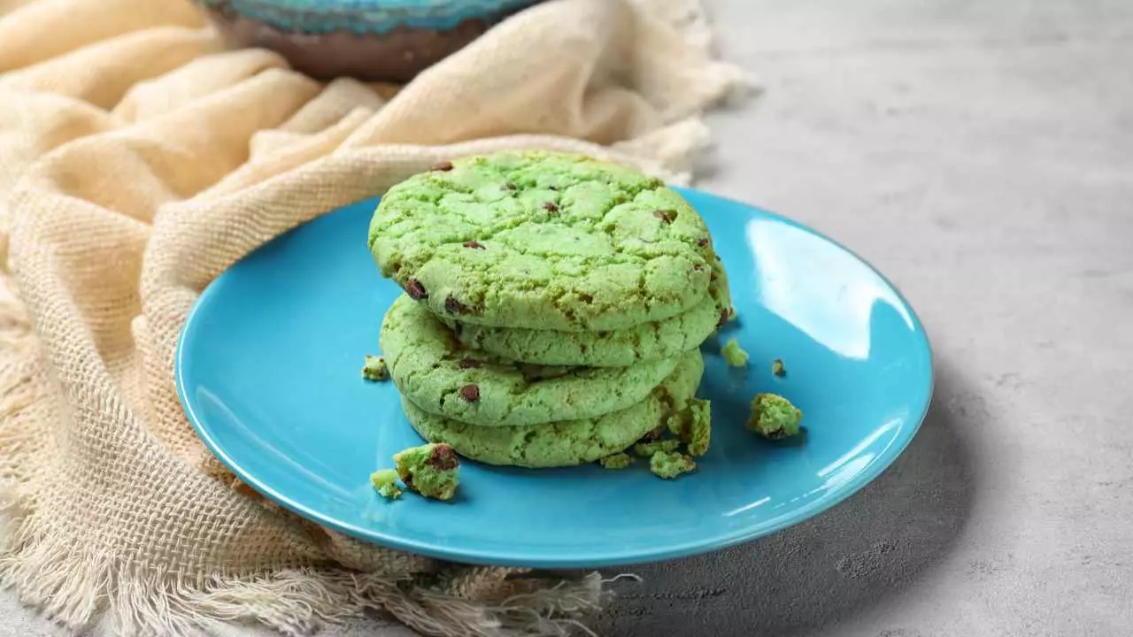 Mint and chocolate cookies