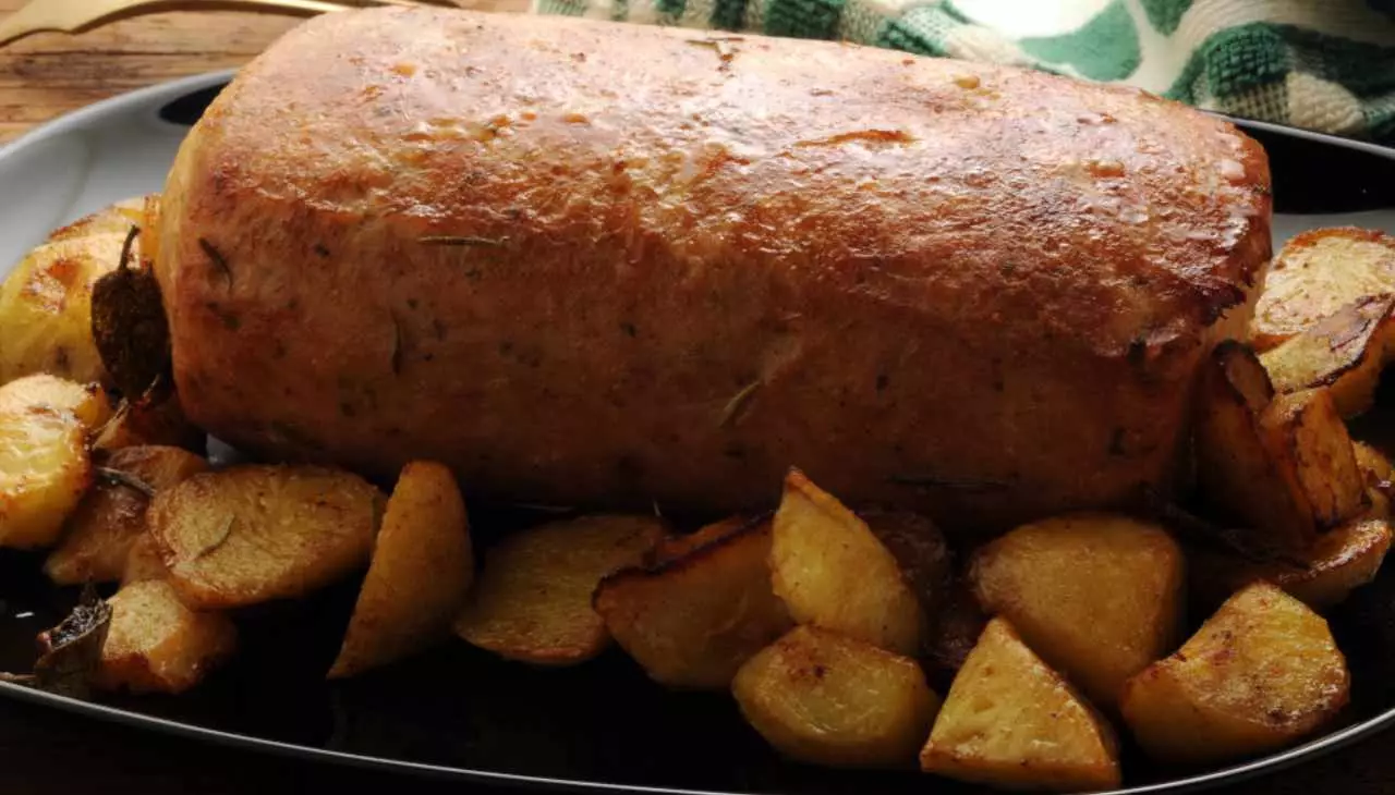 Meatloaf gevuld mei ierappels en gerookte tsiis