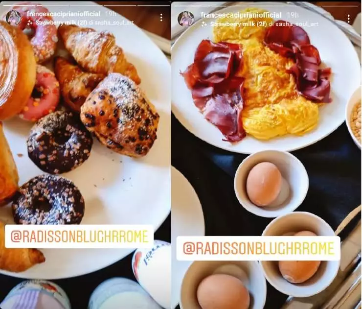 Francesca Cipriani petit-déjeuner dorlote gf vip - RicettaSprint