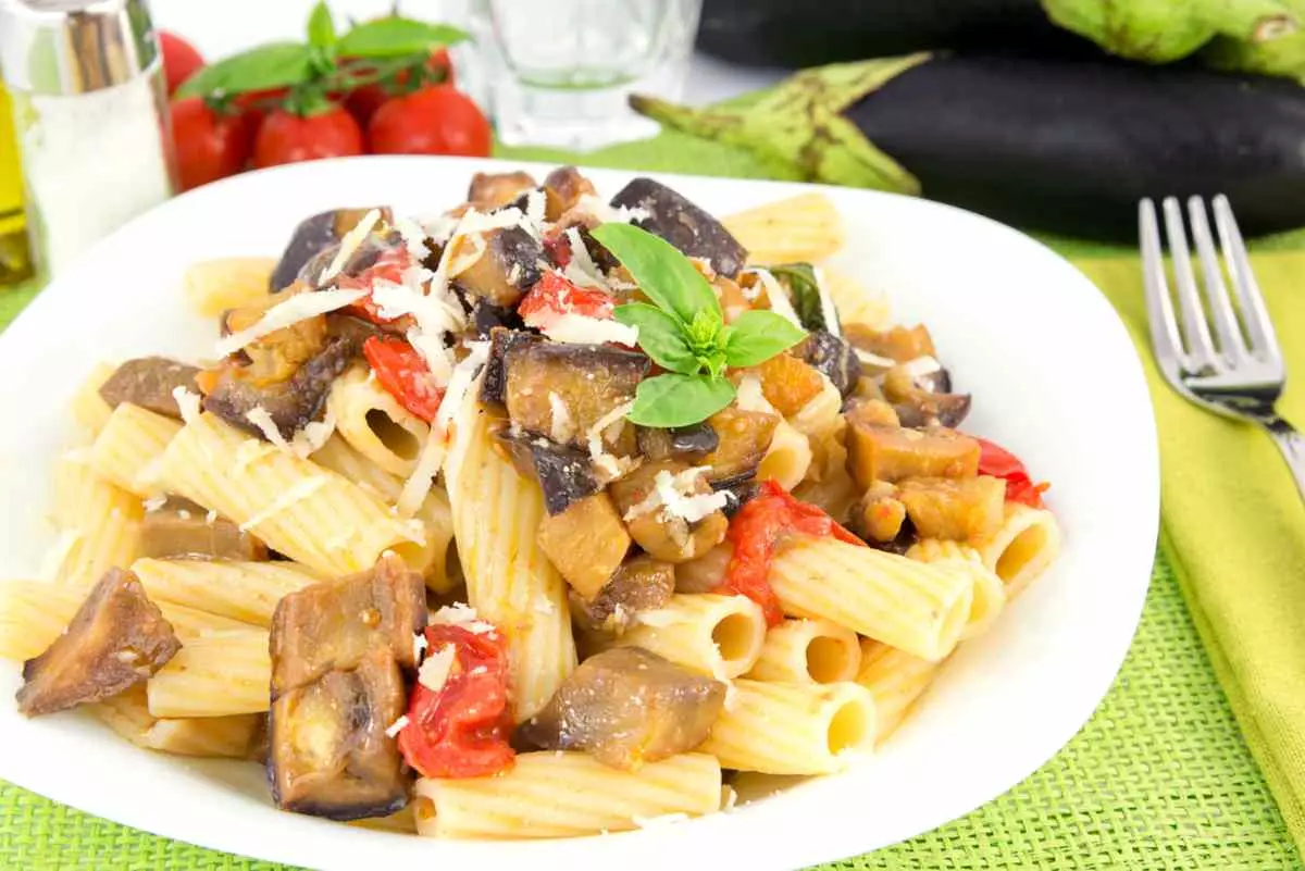 Fast Creamy Eggplant Pasta