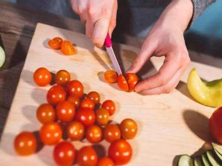 Bramborová kobliha s cherry rajčaty - tisk receptu