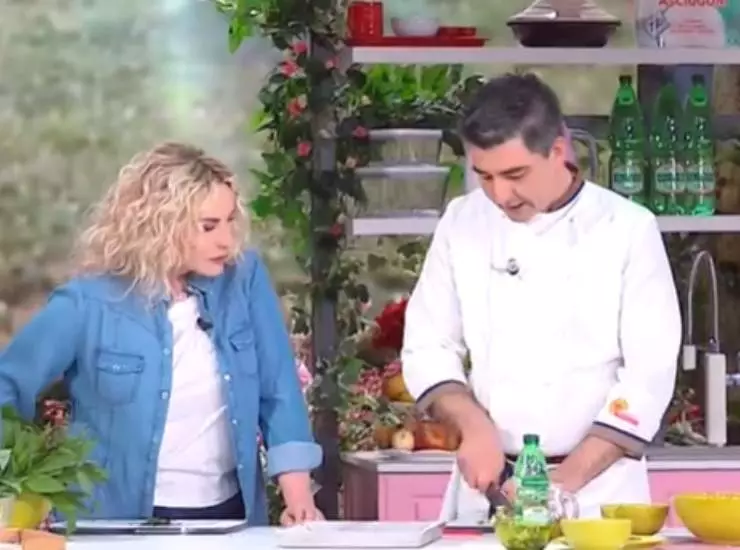 Picha ya Ni saa sita mchana. Zucchini iliyooka na chef Sergio Barzetti