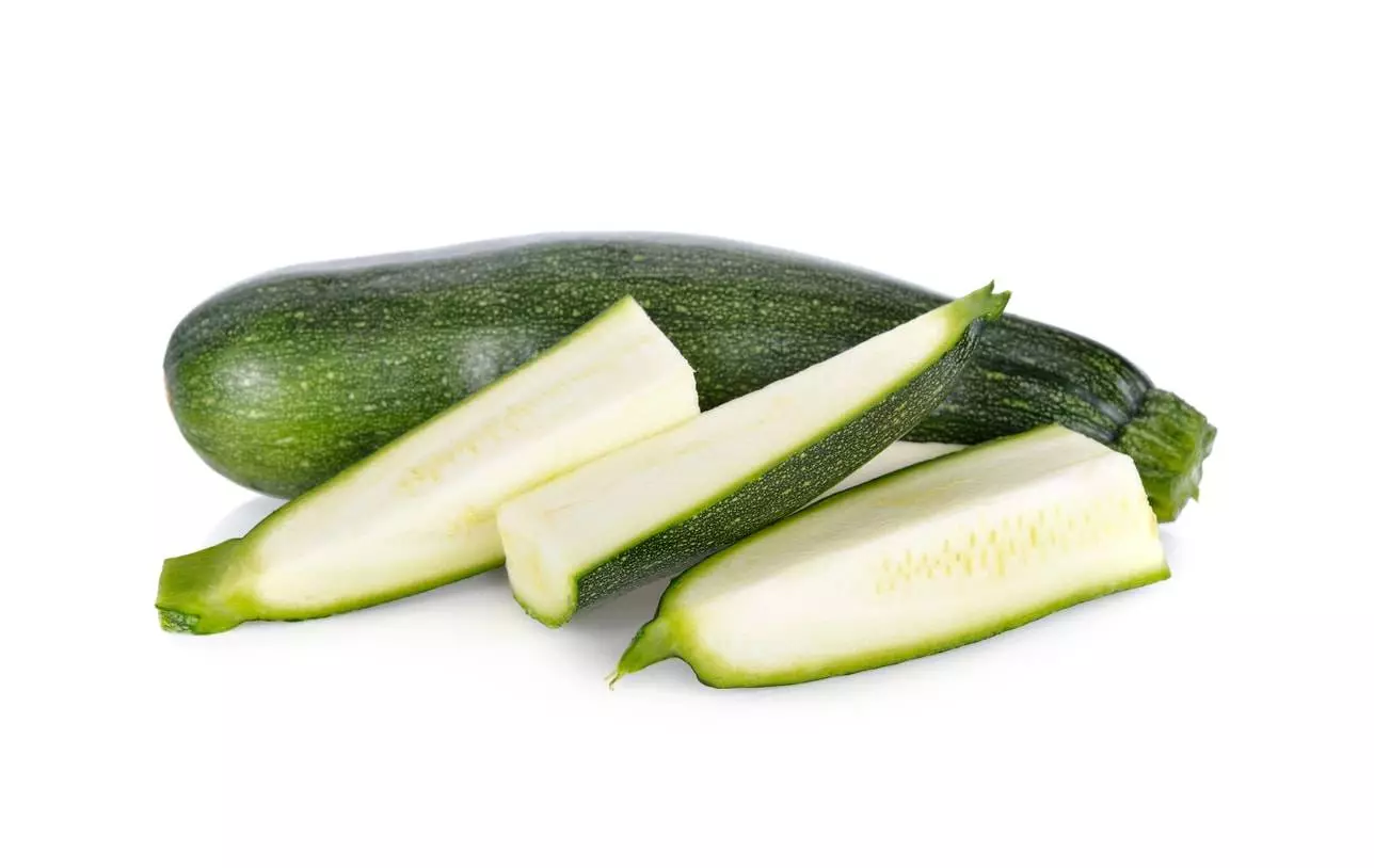 Courgette gesneden