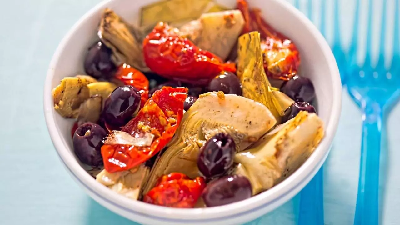 Sicilian-style artichoke caponata, appetizer kana inonaka side dish