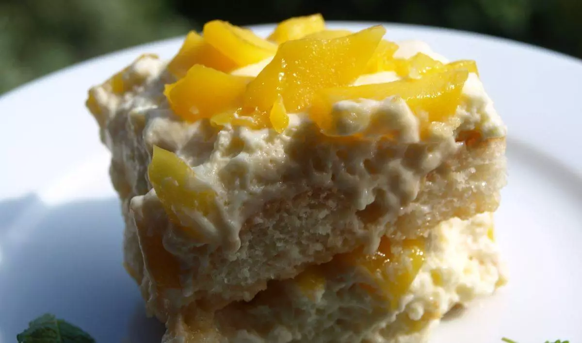 Summer tiramisu with coconut and pineapple, a completely exotic flavor