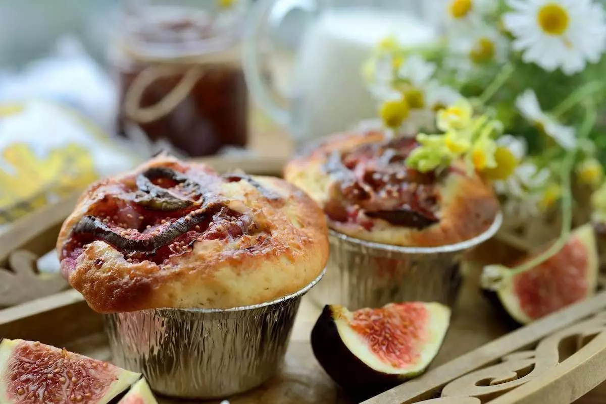 Farske fig muffins, in perfekte feriening fan fruit en goedens