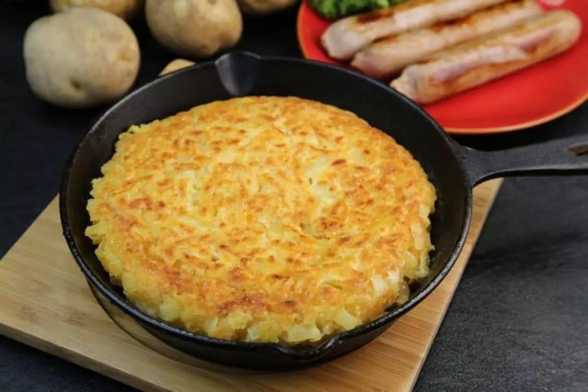 Potato Rosti perfektua, bazkaltzeko edo afarirako krepe bikainak