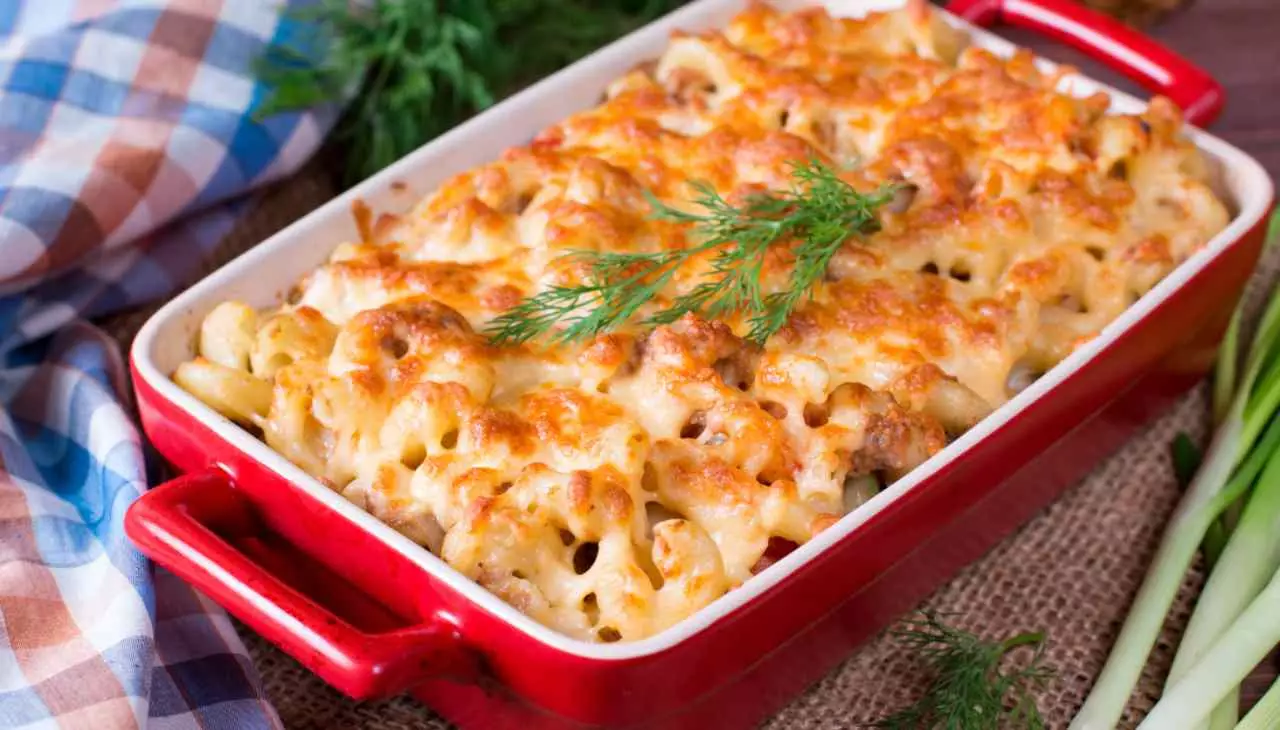 Baked pasta without gluten recipe