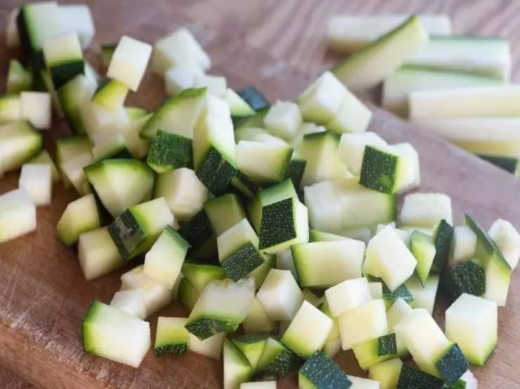 Courgettes diced