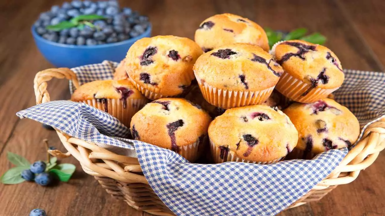 Muffins ជាមួយ blueberries