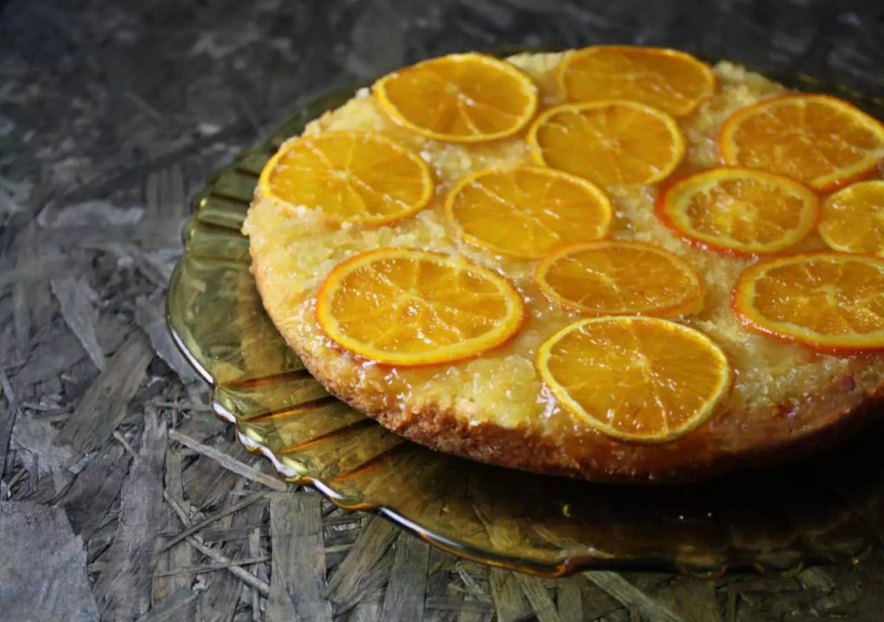 Orange na cake | Walang: mantikilya, itlog, gatas, asukal, lebadura