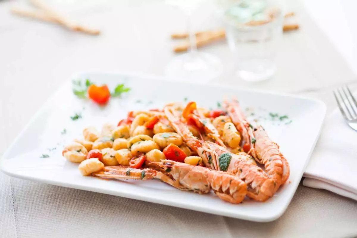 Gnocchi with shrimp sauce, truly an unmissable summer delight