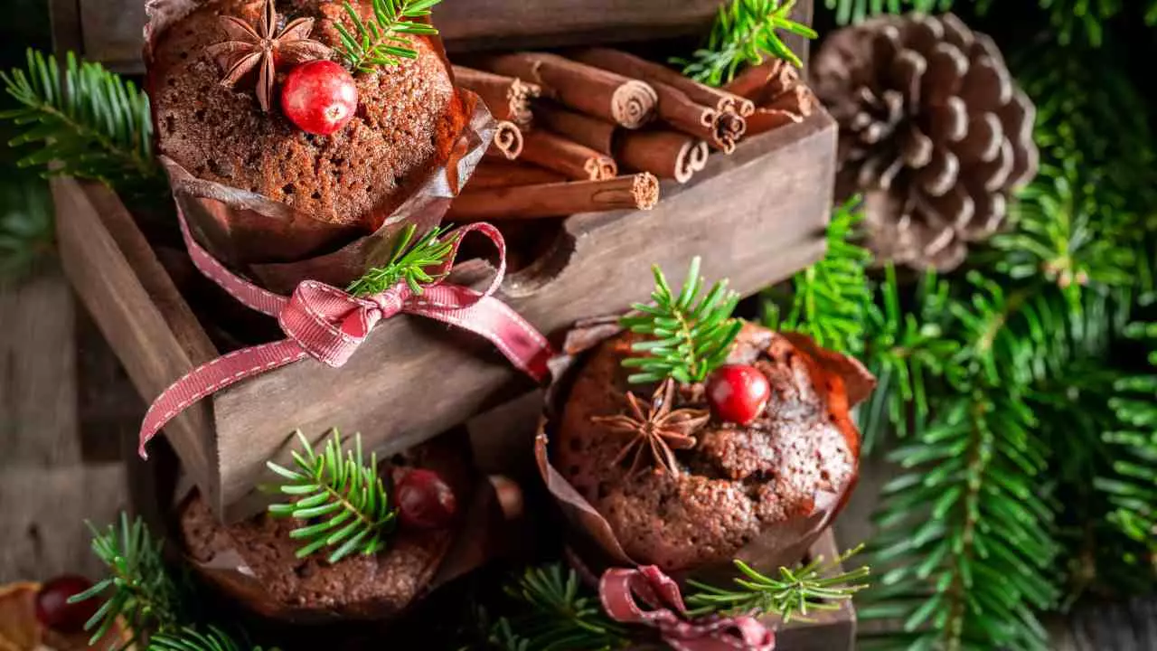 muffin nke gingerbread | Maka nri ekeresimesi dị ụtọ