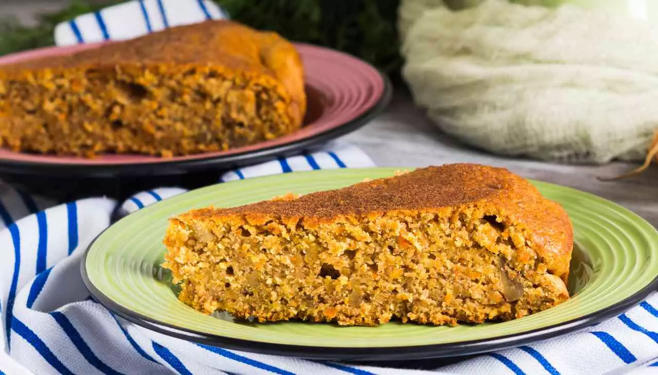 Almond ug carrot cake - pag-imprinta sa resipe