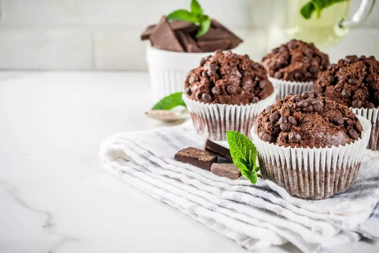 Double Chocolate and Mint muffins, with taste and originality