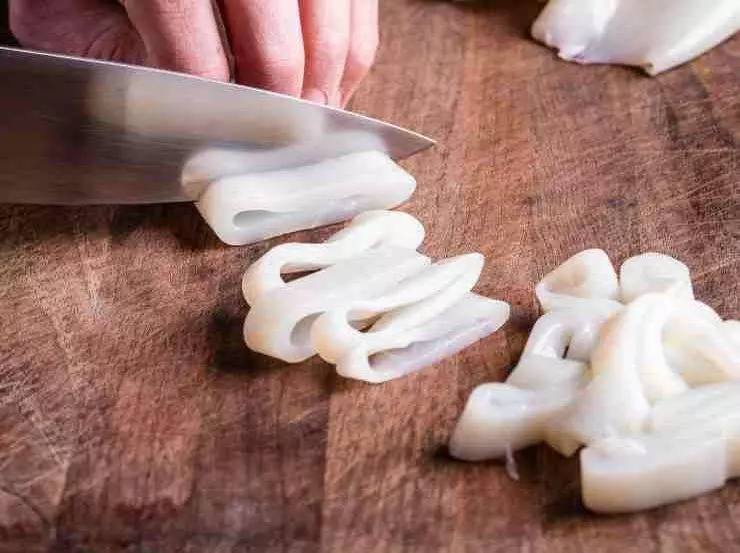 Calamares e patacas ao forno Impresión da receita de FOTO