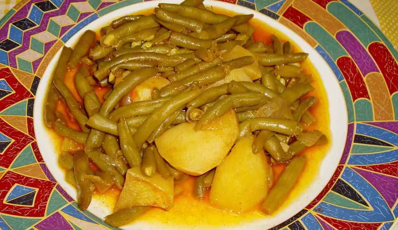 Impresión da receita de sopa de feixón verde e pataca