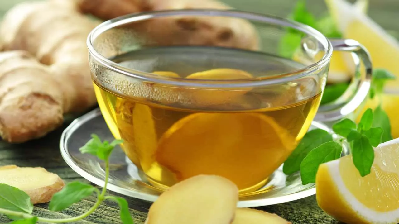 Herbal tea grapefruit ginger green tea