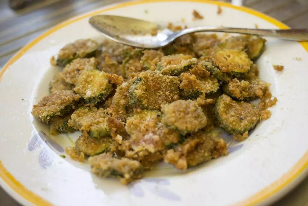 courgettes ដុត, breaded